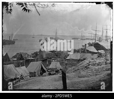 City Point, Virginia. Wharves after the explosion of ordnance barges on ...