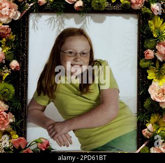 The casket of 10-year-old murder victim Jamie Rose Bolin sits in the ...