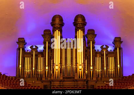Pipe organ of the mormon Tabernacle - Salt Lake City, Utah, USA Stock ...