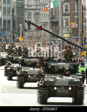 Irish Military Forces parade at the 1916 Easter Rising commemoration on ...