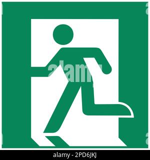ISO 7010 Emergency exit sign Stock Photo - Alamy