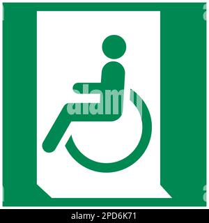 ISO 7010 Emergency exit sign Stock Photo - Alamy
