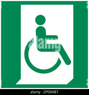 ISO 7010 Emergency exit sign Stock Photo - Alamy