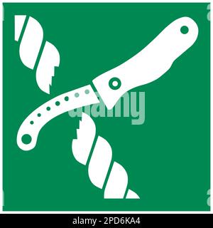 ISO 7010 life raft sign Stock Photo - Alamy