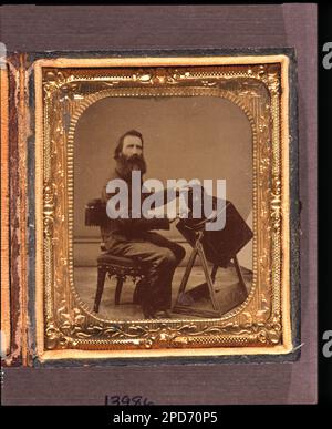 Civil War induction officer with lottery box for draft - USA Civil War ...