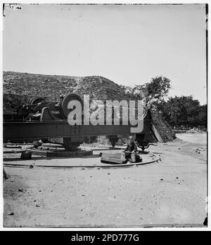 Charleston, South Carolina. Wrecked carriage of Blakely gun Battery ...