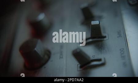 Vintage Radio Buttons Macro Close-up, Amazing Tape Display Stock Photo ...
