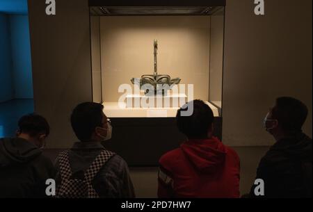 Bronze Mask, Shang Dynasty (c. 16th-11centuries BC), Unearthed at ...