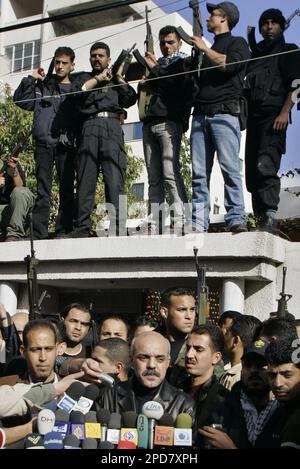 Palestinian supporters of Popular Resistance Committees take part in a ...
