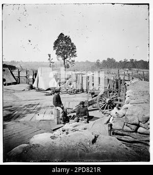 Atlanta, Georgia. Confederate fort in front of Atlanta. Civil war ...