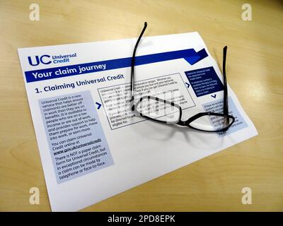 Universal Credit application form Stock Photo - Alamy