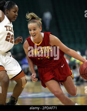 Iowa guard Lyndsey Medders, right, and guard Megan Ronhovde, left ...