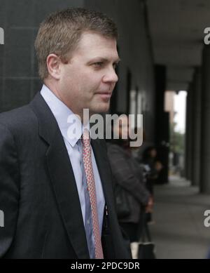 Kenneth Rice, former head of Enron's broadband division, arrives at the ...