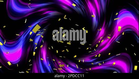 Image of purple light trail spinning in hypnotic motion Stock Photo - Alamy