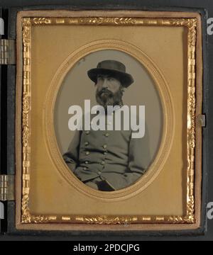Unidentified soldier in Confederate captain's uniform Stock Photo - Alamy