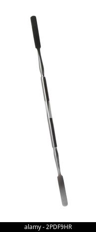 Double ended flat dental spatula isolated in white. Dentist's tool ...