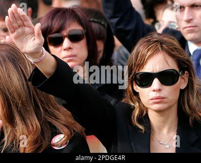 Lebanese Siham Tueni, right, widow of slain anti-Syrian journalist and ...