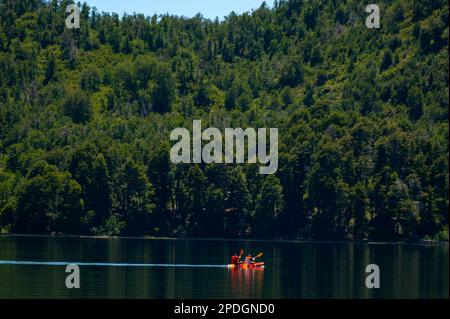 Sport activities Campground on the shores of Lake Villarino on Ruta 40 ...