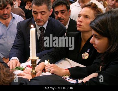 Lebanese Siham Tueni, right, widow of slain anti-Syrian journalist and ...