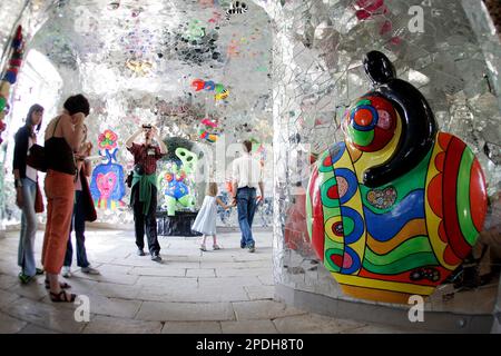 Historic Grotto designed by Niki de Saint Phalle in the Herrenhaeuser ...