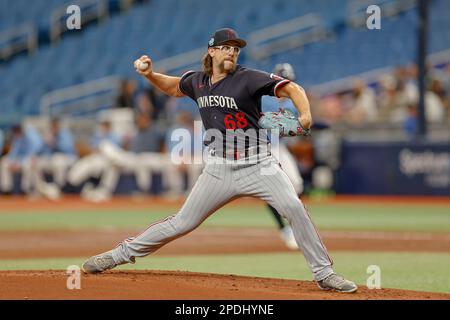 Minnesota Twins pitcher Randy Dobnak (68) delivers a pitch during an ...