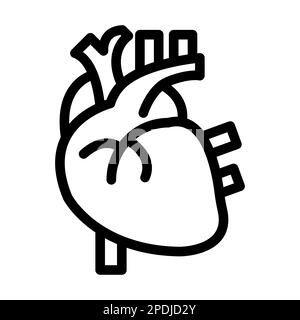 Heart Vector Thick Line Icon For Personal And Commercial Use Stock ...