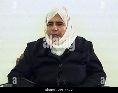 Iraqi Sajida Mubarek Atrous al-Rishawi is seen wearing an explosive ...