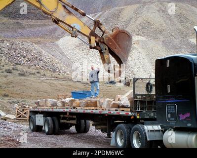 Three Rivers Stone Quarry near Challis Idaho Stock Photo - Alamy
