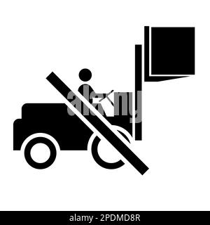 Warning Forklift Symbol, Do Not Drive With Raised Load Stock Vector ...