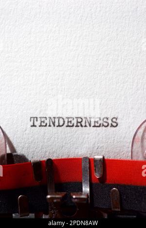Tenderness word written with a typewriter Stock Photo - Alamy