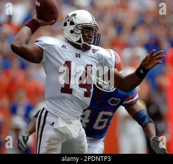 Mississippi State quarterback Omarr Conner throws in the second half of ...