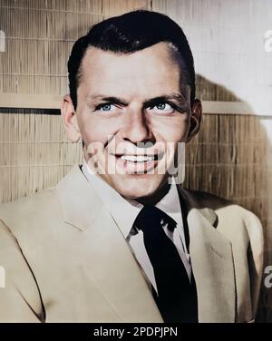 Frank Sinatra - colorized photograph, circa 1944 Stock Photo - Alamy