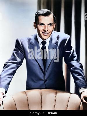 Frank Sinatra - colorized photograph, circa 1944 Stock Photo - Alamy