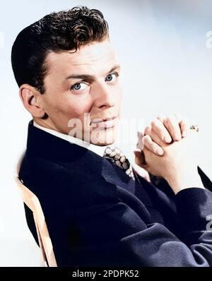 Frank Sinatra publicity photo - Colorized photograph, circa 1950s Stock ...