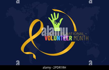 National Volunteer month. volunteers communities awareness concept ...