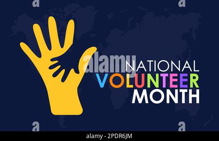 National Volunteer month. volunteers communities awareness concept ...