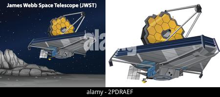 James Webb Space Telescope (JWST) illustration Stock Vector Image & Art ...