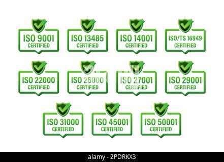 ISO certified set stamp and labels. Quality management system certified Stock Vector Image & Art ...