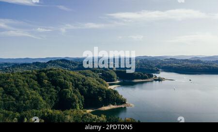 The Solina Reservoir and the hydroelectric power plant Stock Photo - Alamy