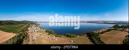 Campingplatz Stausee Kelbra Thüringen Stock Photo - Alamy