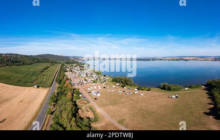 Campingplatz Stausee Kelbra Thüringen Stock Photo - Alamy