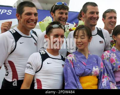 U.S. rowers, from left, Paul Daniels, Matt Deakin, Steve Coppola Jr ...