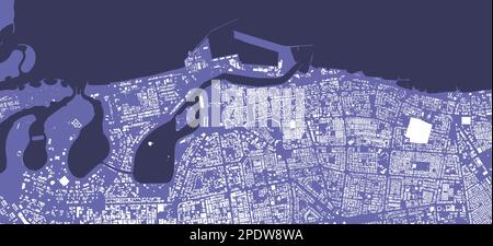 Sharjah City (United Arab Emirates, UAE, Emirate of Sharjah) map vector ...