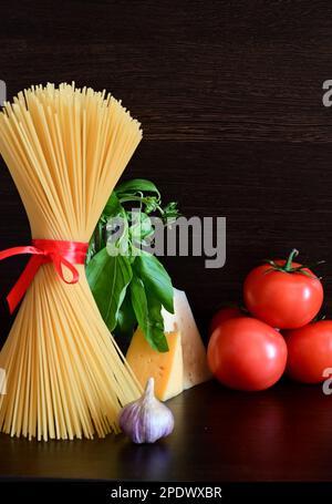 Various pasta. Cooking concept. Top view Stock Photo - Alamy