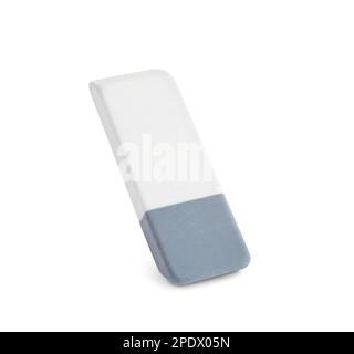 New double eraser isolated on white. School stationery Stock Photo - Alamy