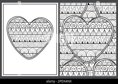 Love Coloring Pages For Valentine's Day Stock Vector Image & Art - Alamy