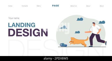 Man breaking up fight between dog and cat Stock Vector Image & Art - Alamy
