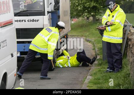 Driver & Vehicle Agency (DVA) enforcement officers carrying out ...