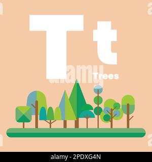 Forest font. Tree alphabet. Letter from Tree. Nature alphabet. Eco ...