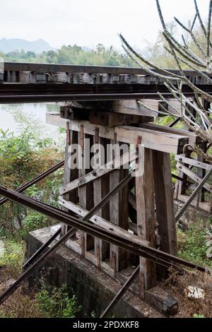 Tham Krasae railway landmark of Kanchanaburi. the whole world knows ...